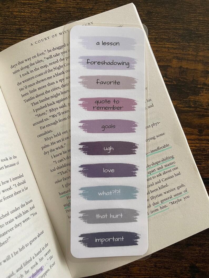 Annotating Guide Bookmark - Purple - Etsy
