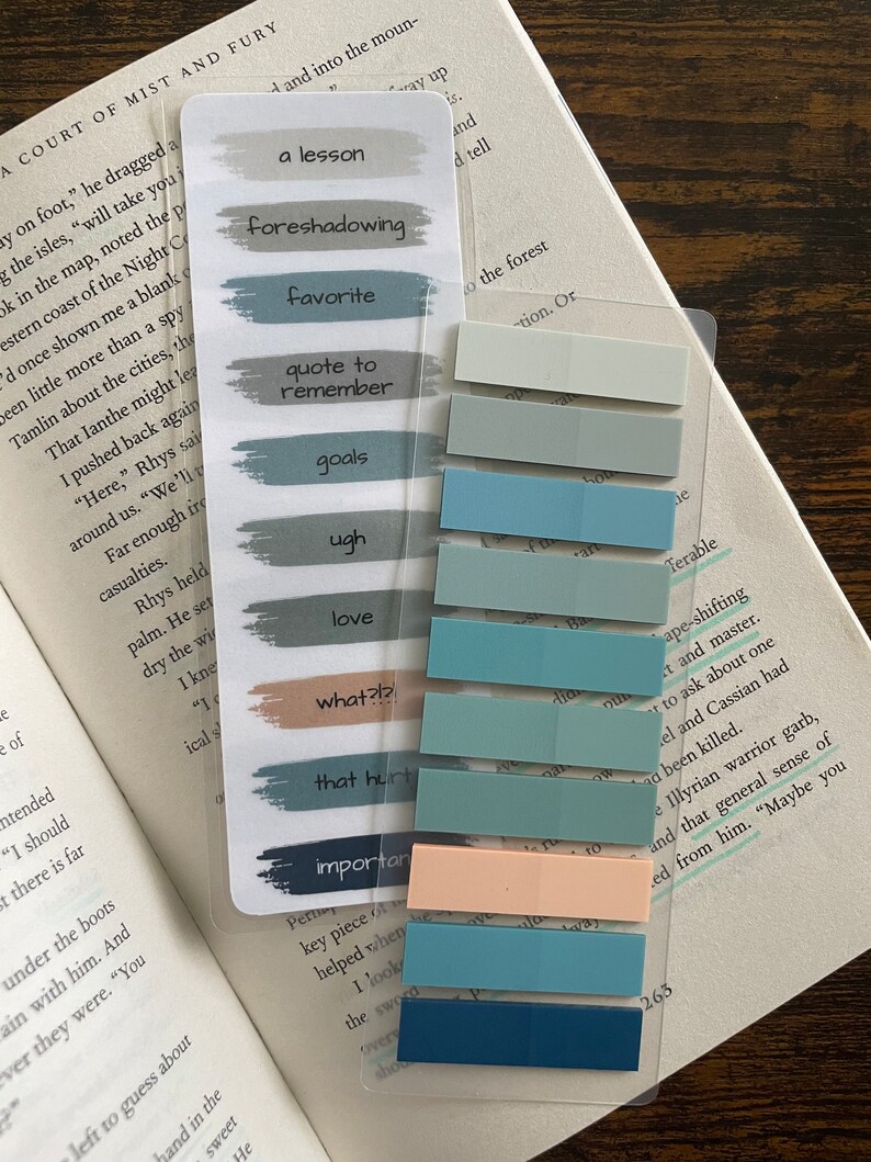 Annotating Guide Bookmark Blue - Etsy