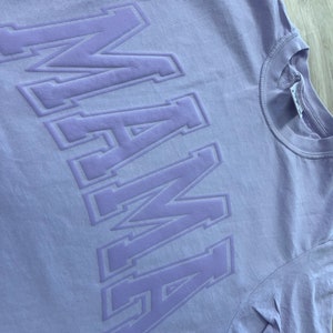 Mama T-shirt, Mama Puff Vinyl Tee, Lilac Mama Tee, Mama Shirt, Mama Comfort Colors Tee - Etsy
