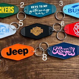 Retro Motel Keychains/ Hotel Keychains - Etsy