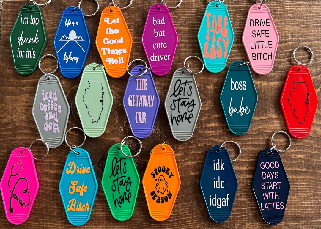 Retro Motel Keychains/ Hotel Keychains - Etsy