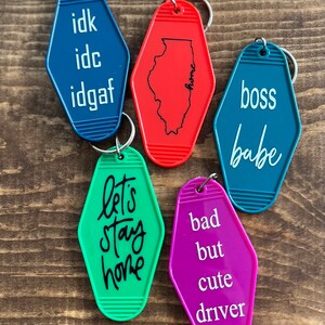 Retro Motel Keychains/ Hotel Keychains - Etsy