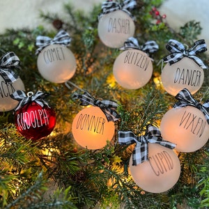 Rae Dunn Christmas Ornaments- Customizable - Etsy