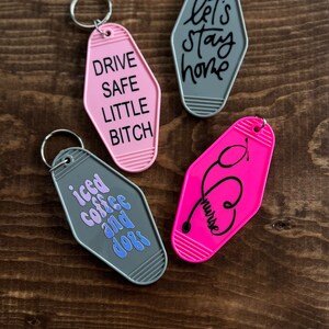 Retro Motel Keychains/ Hotel Keychains - Etsy