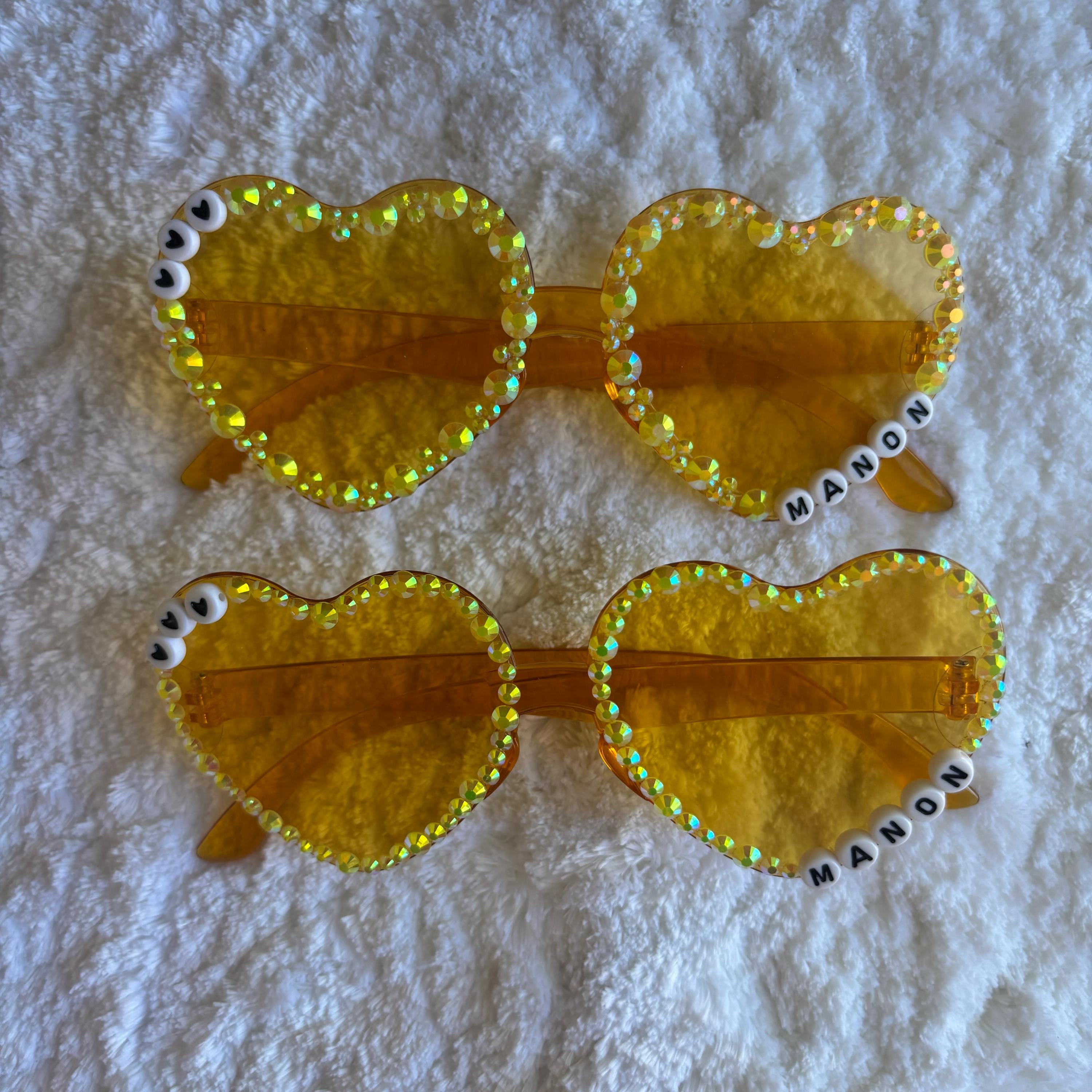 Katseye Bedazzled Heart Sunglasses | Katseye, Eyecon, Sophia, Manon ...