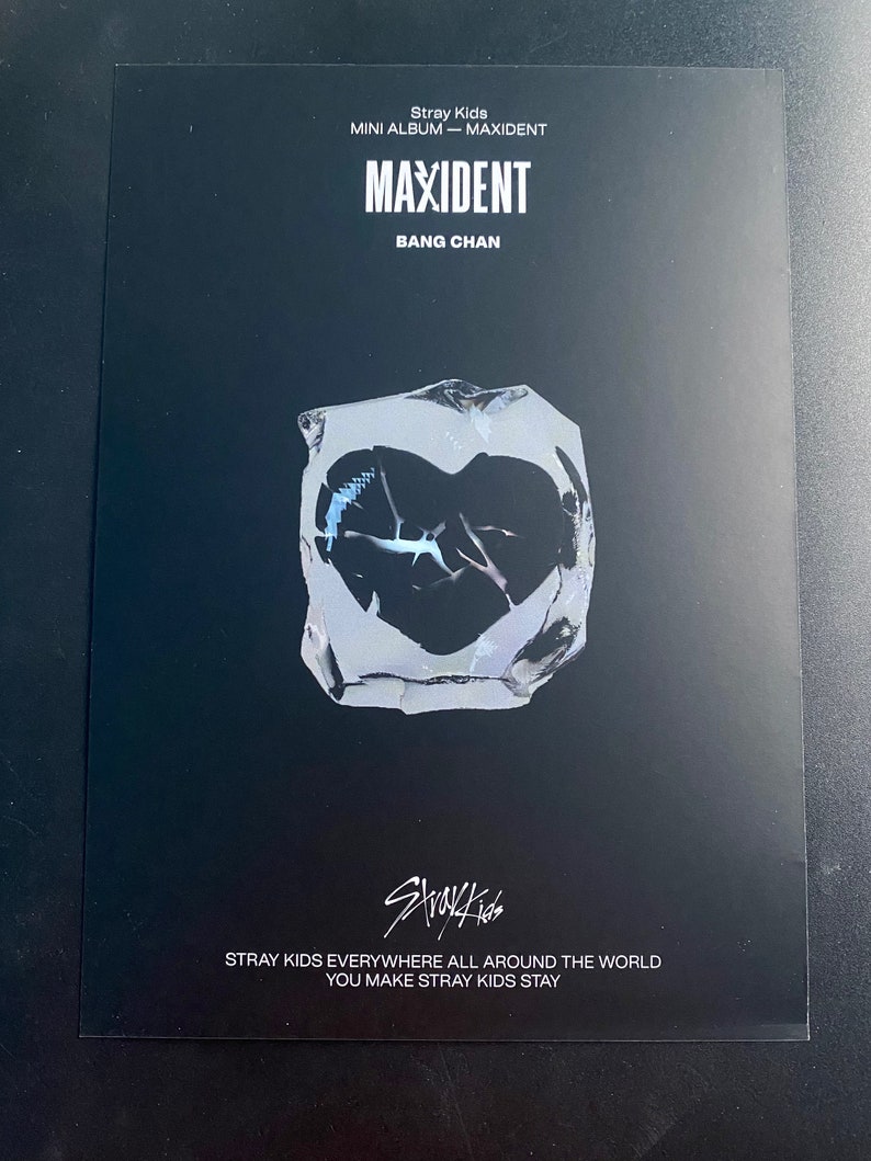 Stray Kids Maxident Official Mini Poster Bang Chan - Etsy