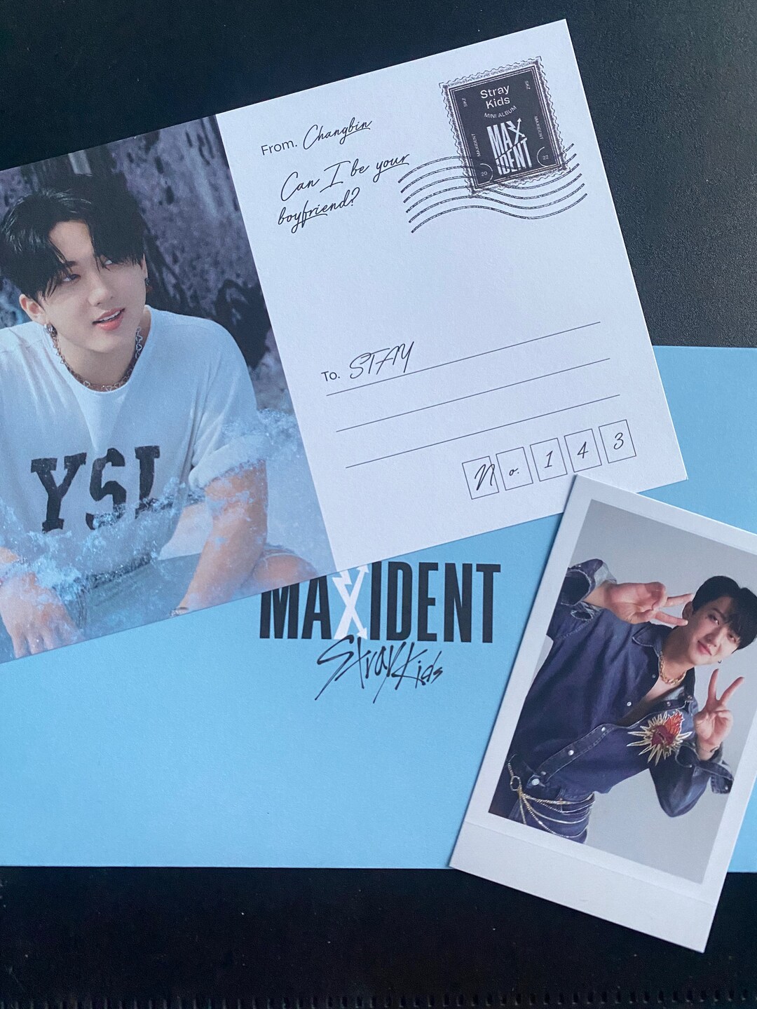 Stray Kids Maxident Official Love Letter and Polaroid Set | Changbin - Etsy