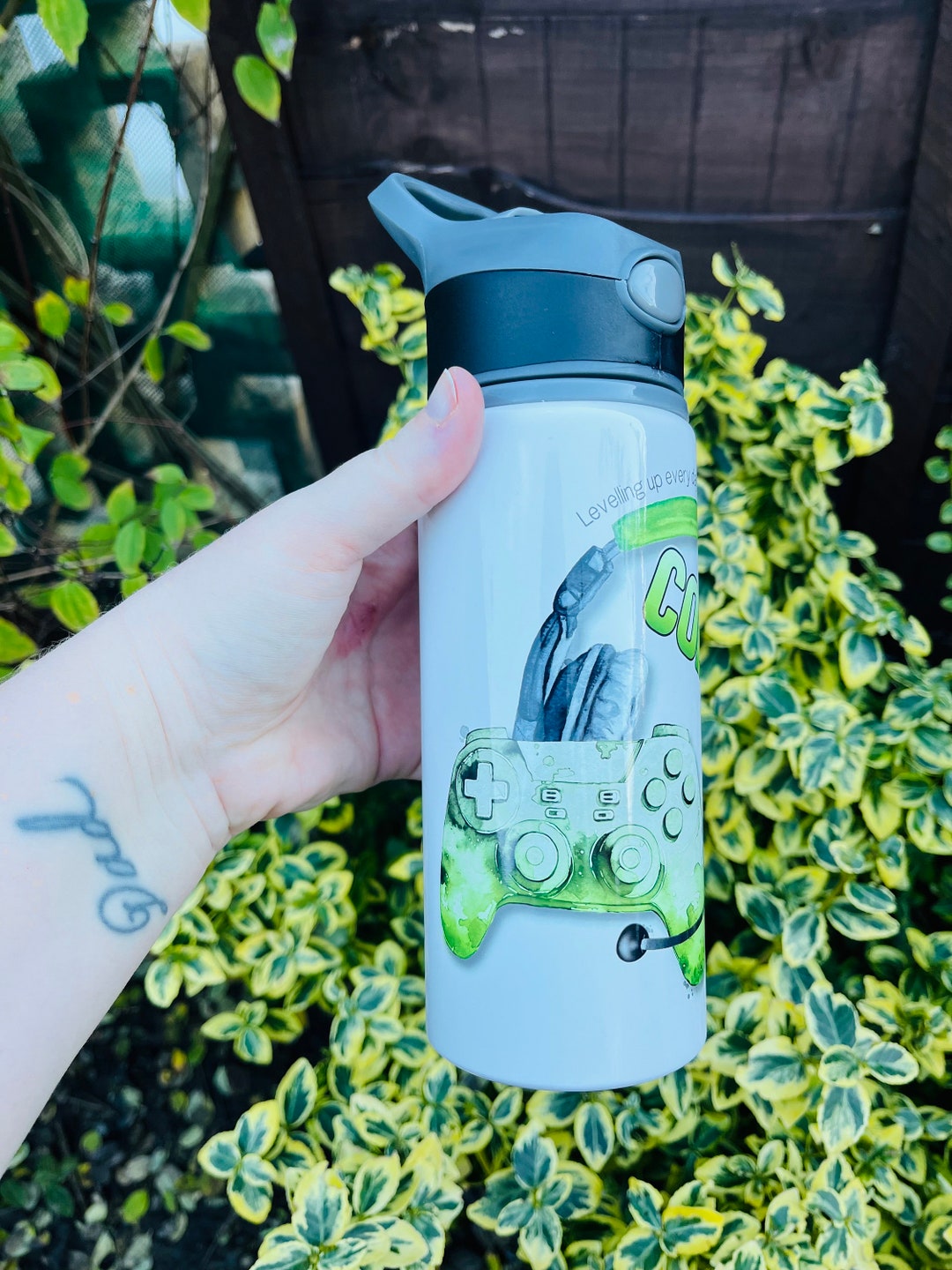 Personalised Gaming Water Bottle L Gamer Drinkware L School Drink ...