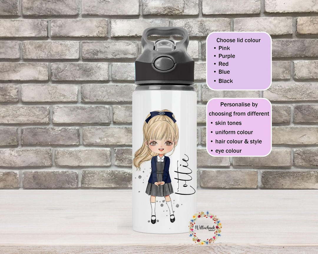 Personalised School Uniform Water Bottle L Back to School L First Day ...
