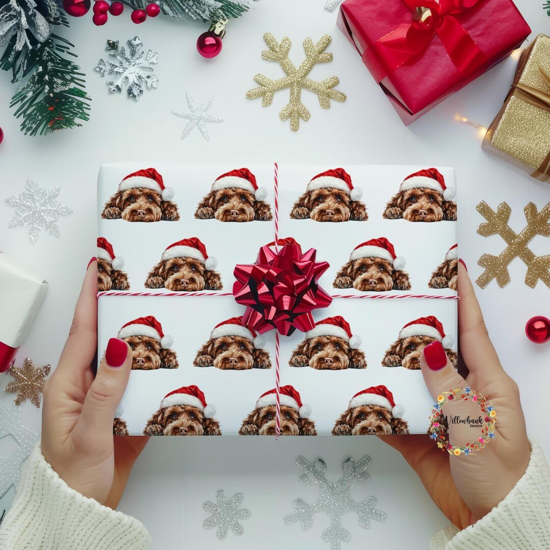 Cavapoo Christmas Wrapping Paper L Gift Wrap L Dog Xmas Paper L ...
