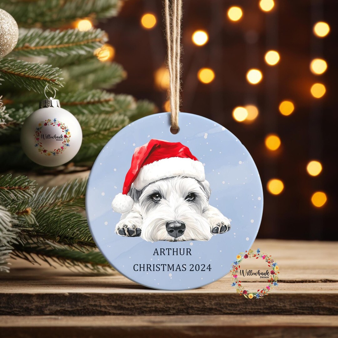 Personalised Miniature Schnauzer Christmas Tree Decoration L Dog Lover ...
