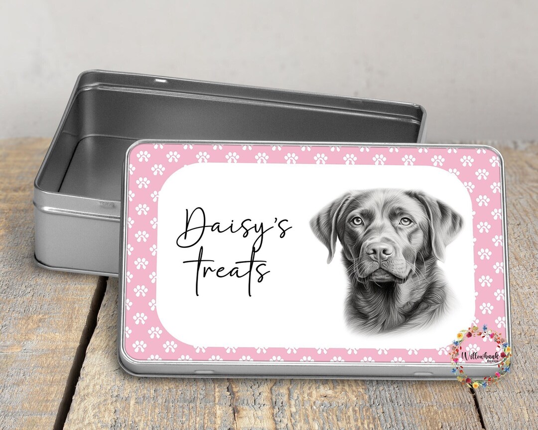 Personalised Black Labrador Treat Tin L Puppy Treats L Dog Lover L New ...