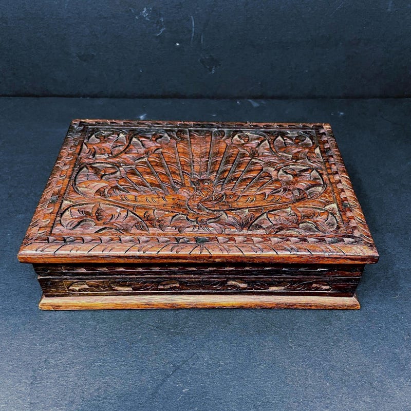 Carved Wood Box - Etsy