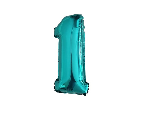Turquoise or Teal Foil Numbers - Birthday Balloons by Fettifest | Catch ...