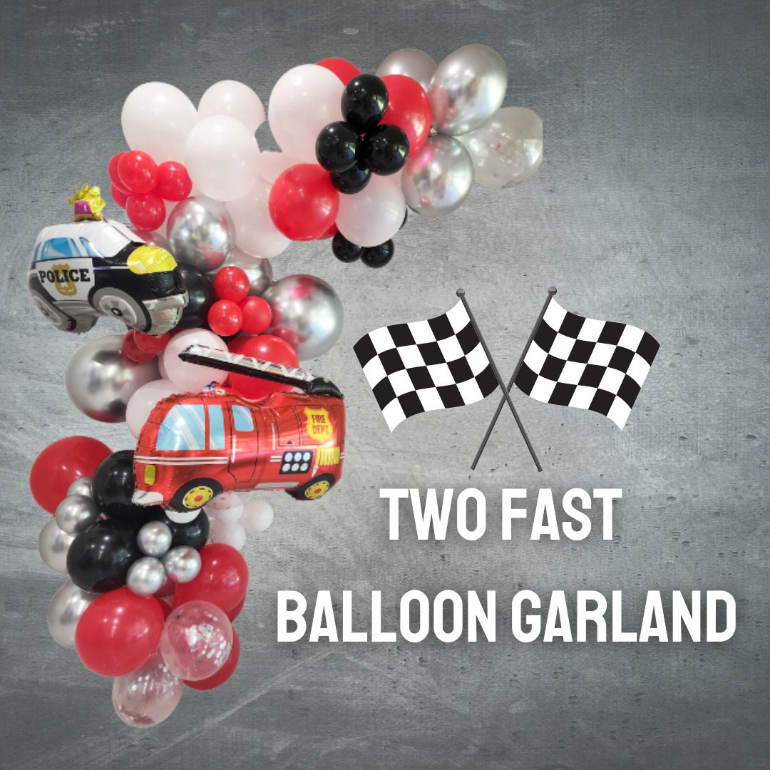 Two Fast Theme Balloon Garland Party Decorations - Etsy