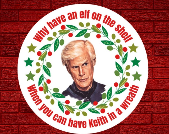 Keith in a Wreath, Keith Morrison Christmas Sticker, Dateline, True ...