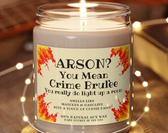 Serial Killer Repellent 9oz Glass Jar Scented Soy Candle, Crime Show ...