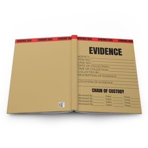 Evidence Matte Hardcover Journal, Daily Use Notebook, Crime Show Fan ...