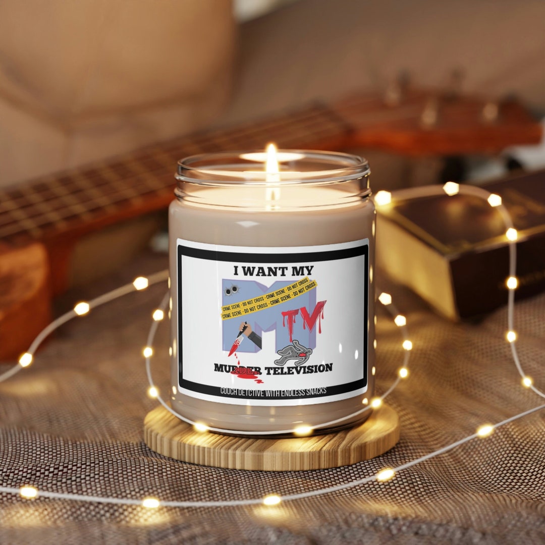 MTV, I Want My Murder TV 9oz Glass Jar Scented Soy Candle, Crime Show ...