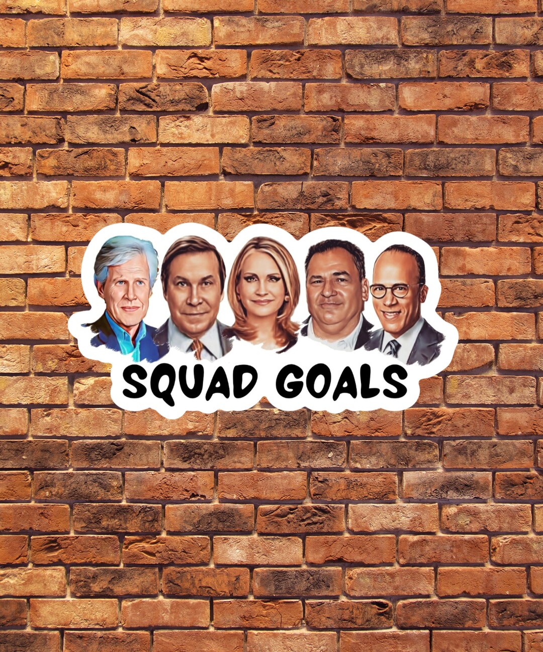 Squad Goals Dateline Cast Sticker, Keith Morrison, True Crime Sticker ...