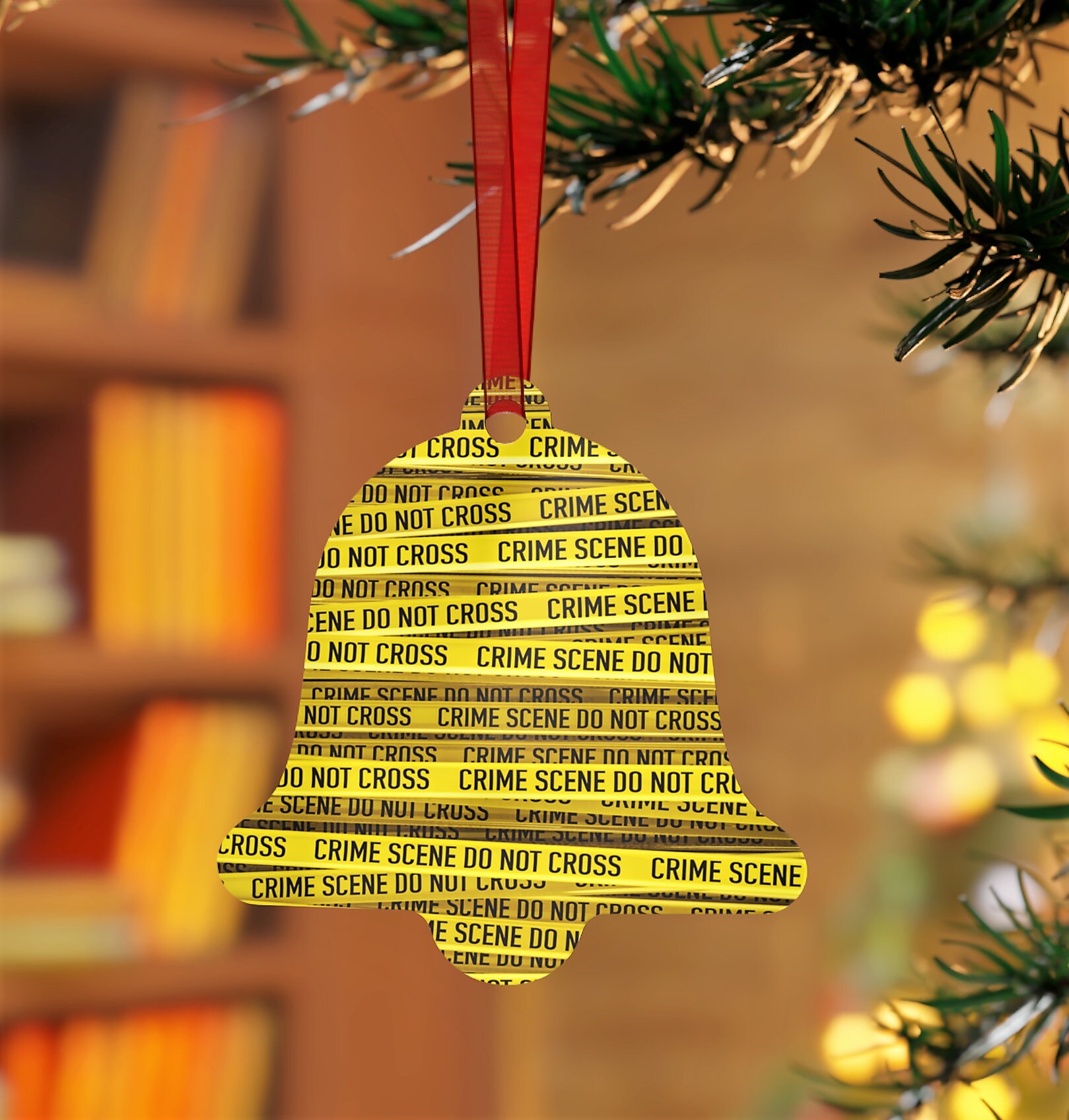 Crime Scene Tape Metal Ornament, Christmas, Tree Ornament, True Crime ...
