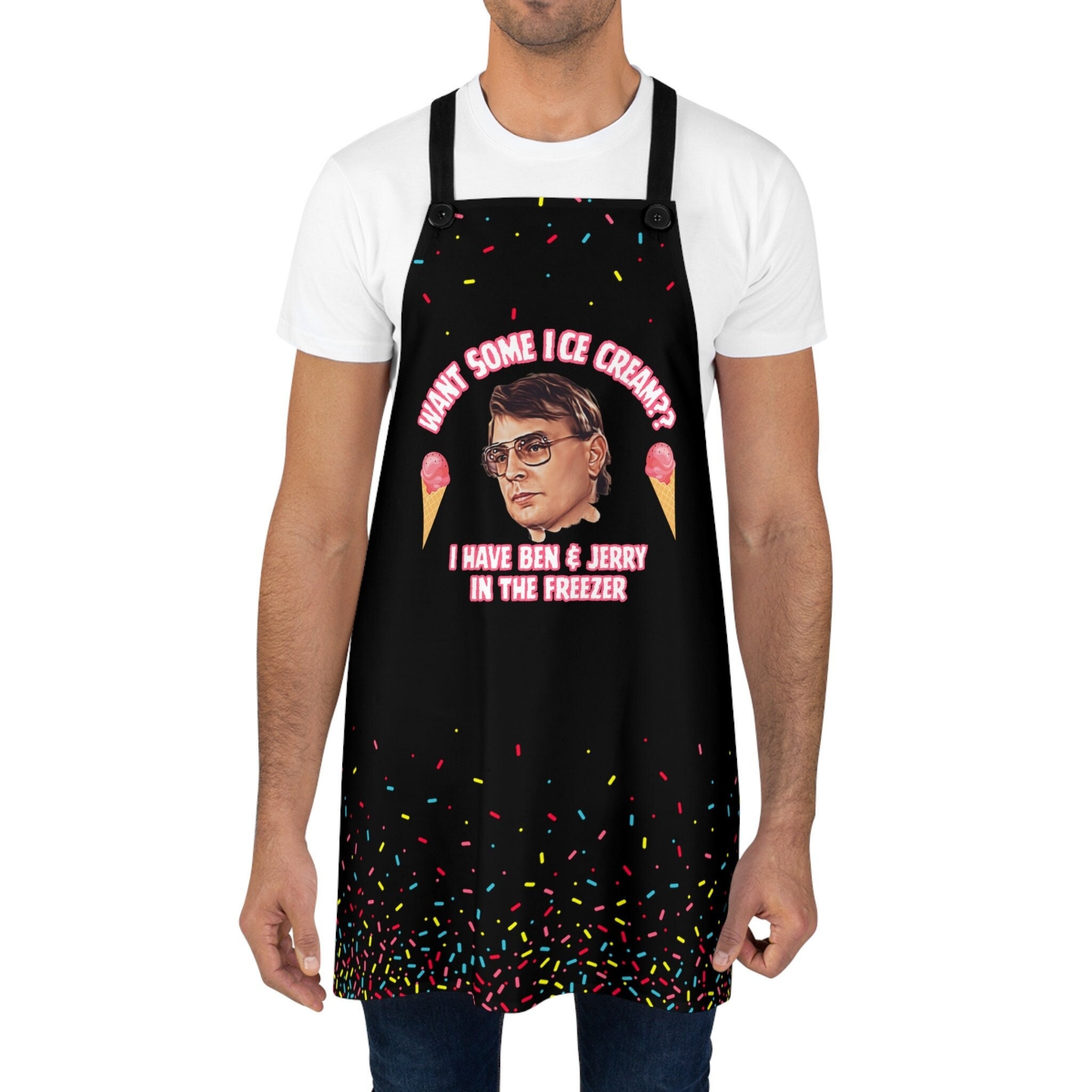 Jeffrey Dahmer Cooking BBQ Apron, Ice Cream, True Crime Fan Gift, Funny ...