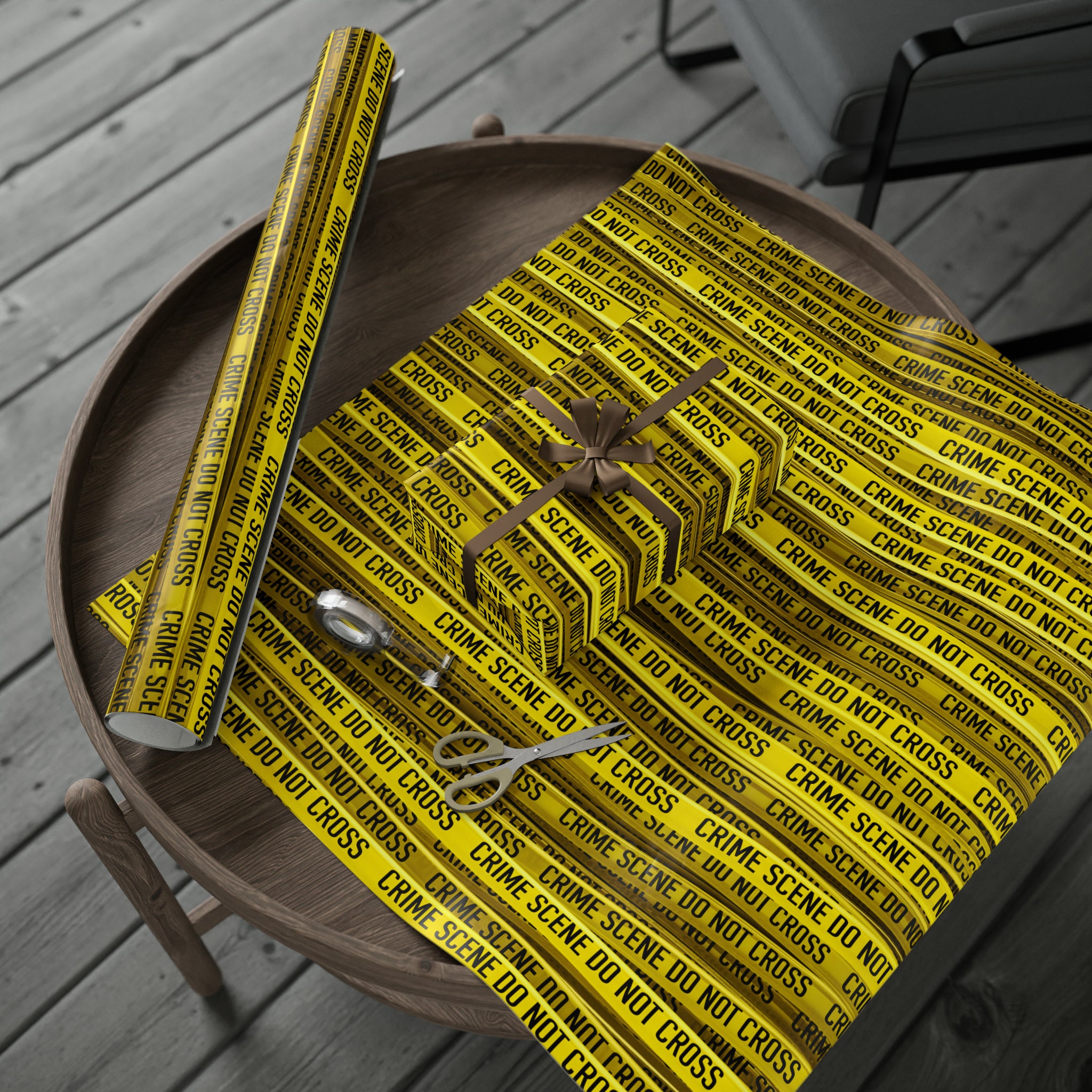 Crime Scene Tape Wrapping Paper True Crime Junkie Gift Wrap - Etsy