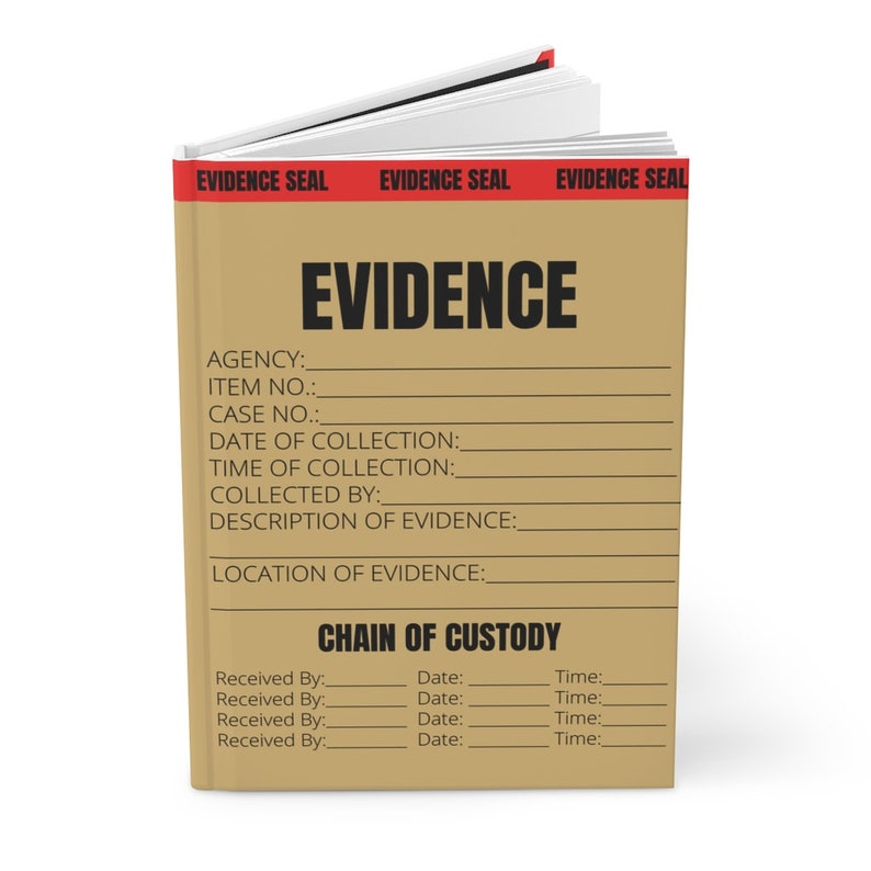 Evidence Matte Hardcover Journal Daily Use Notebook Crime - Etsy