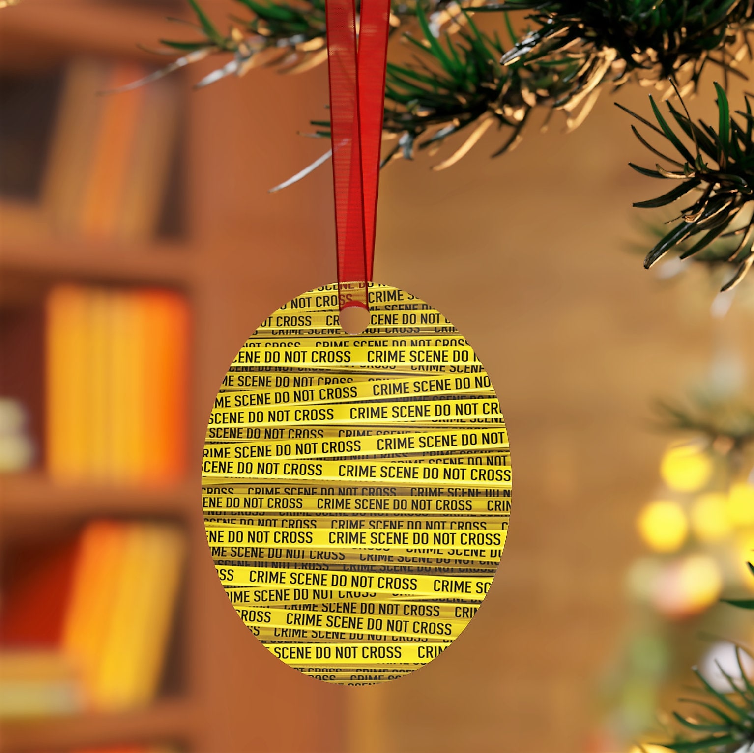 Crime Scene Tape Metal Ornament, Christmas, Tree Ornament, True Crime ...