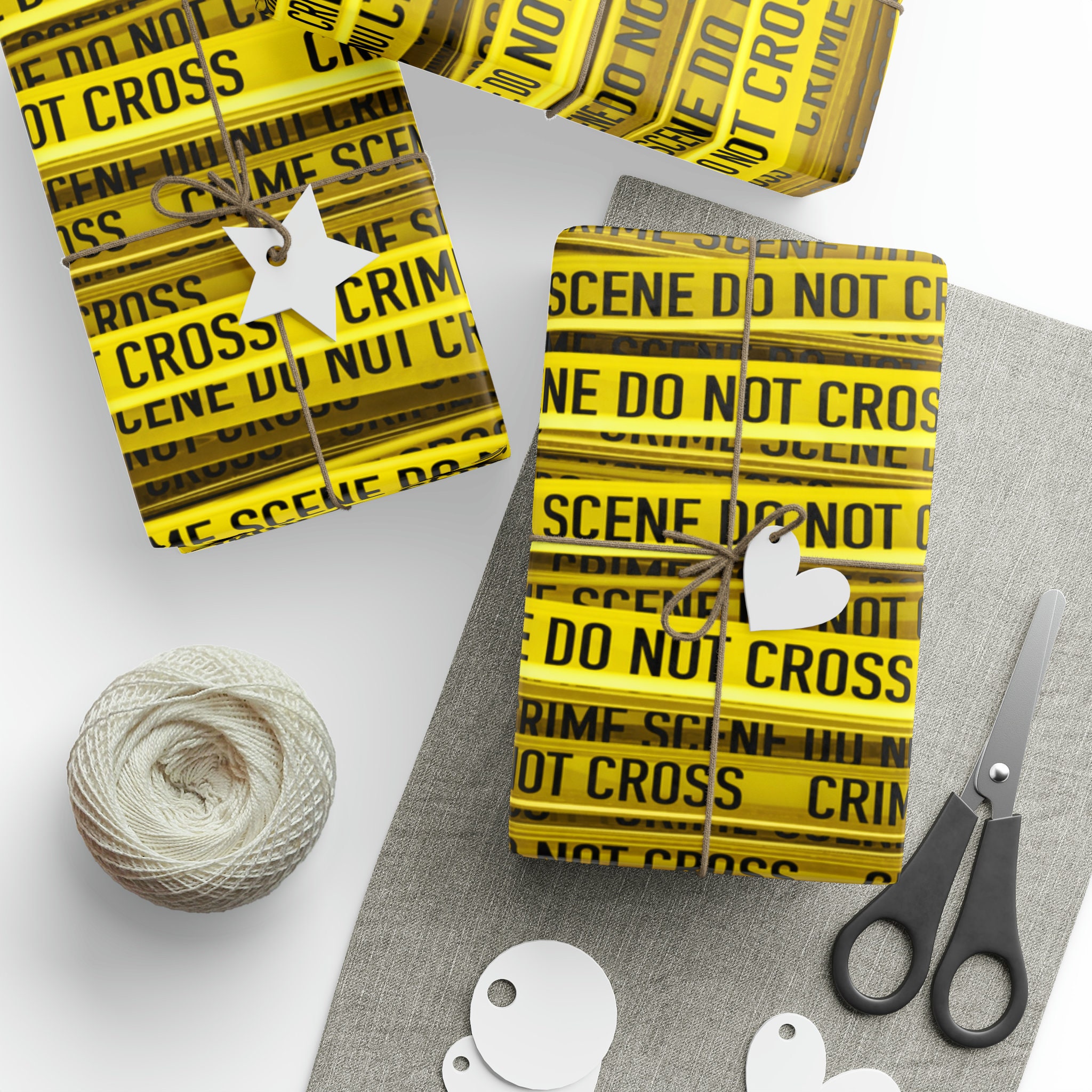 Crime Scene Tape Wrapping Paper True Crime Junkie Gift Wrap - Etsy