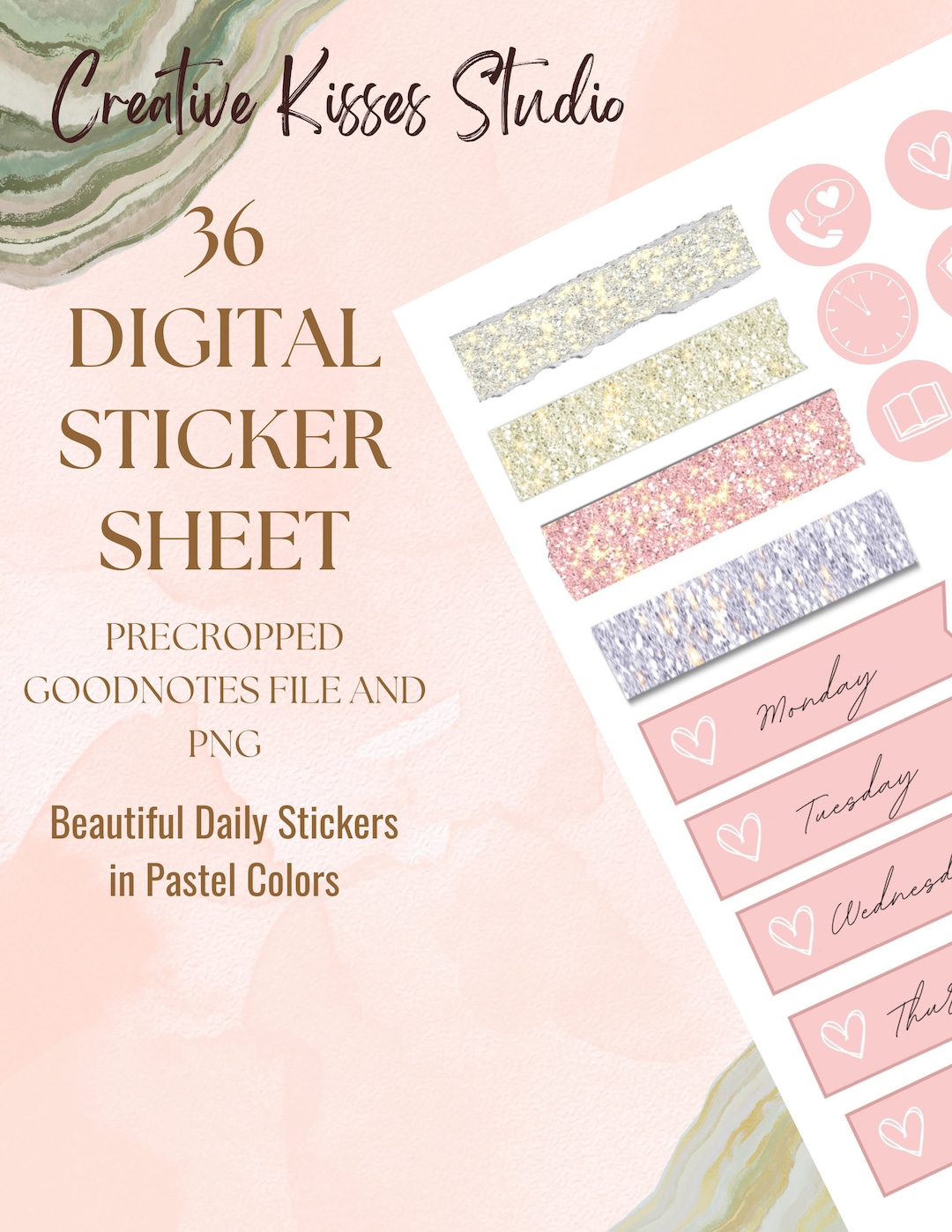 Digital Stickers for Goodnotes and PNG - Etsy