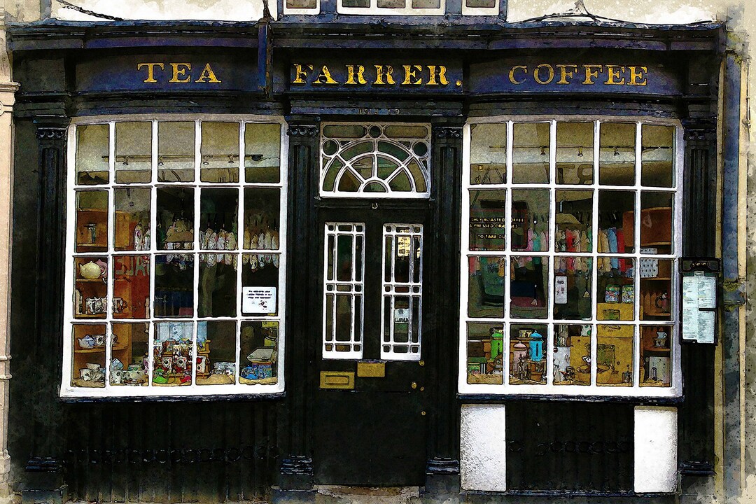 Farrer Coffee & Tea Britannia Series cumbria Watercolor Illustration ...