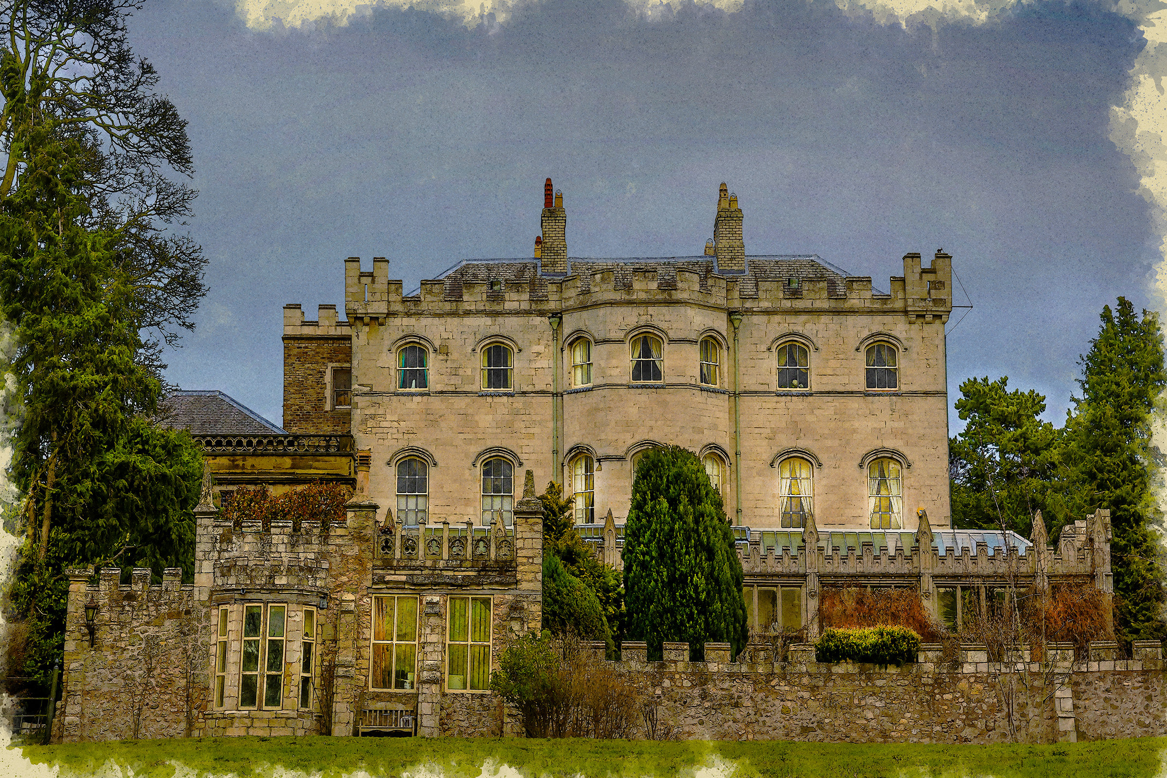 Castle Eden Britannia Series durham Watercolor Illustration From ...