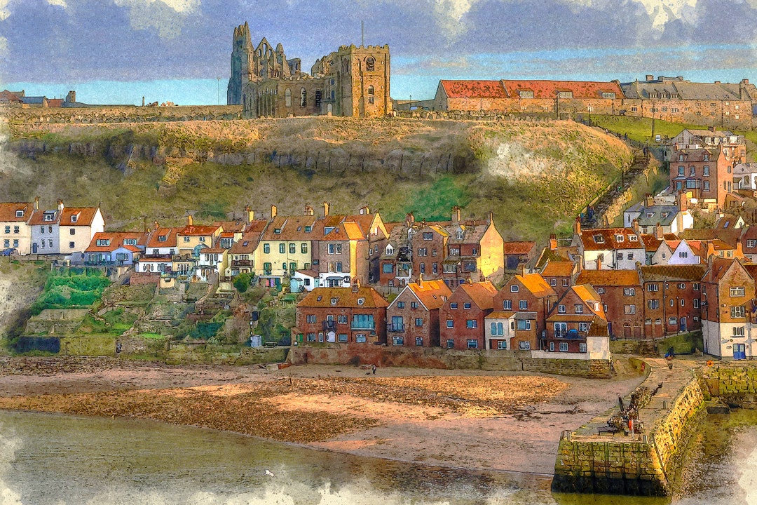 Whitby Britannia Series north Yorkshire Watercolor Illustration From ...