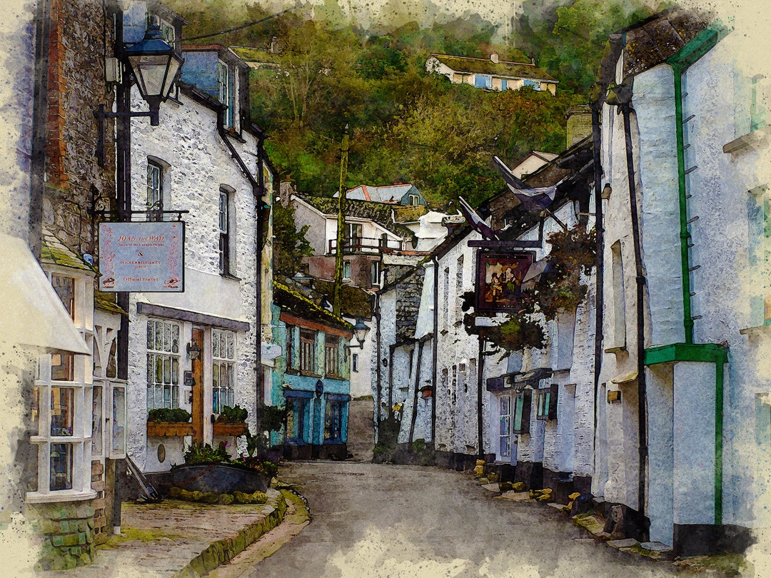 Polperro Britannia Series cornwall Watercolor Illustration From ...