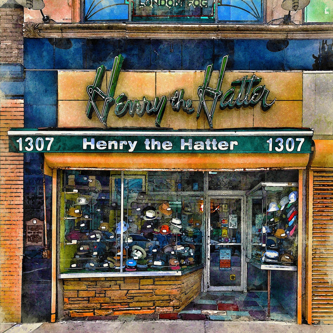 Henry the Hatter Americana detroit Watercolor Illustration From ...