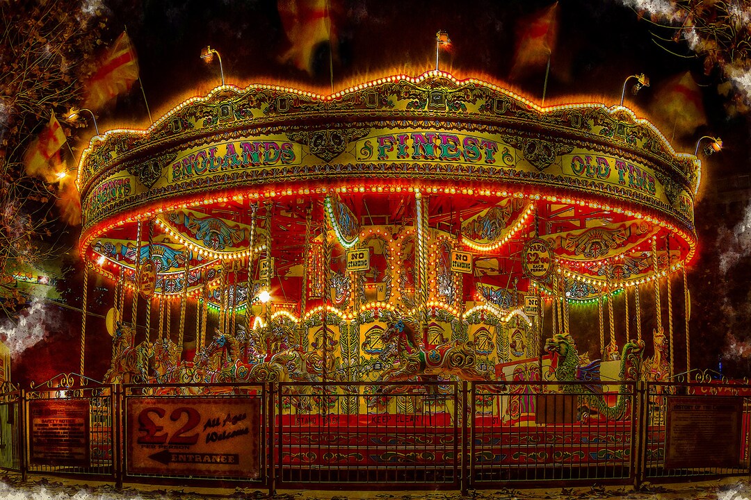 The Golden Carousel 2 Britannia Series london Watercolor - Etsy