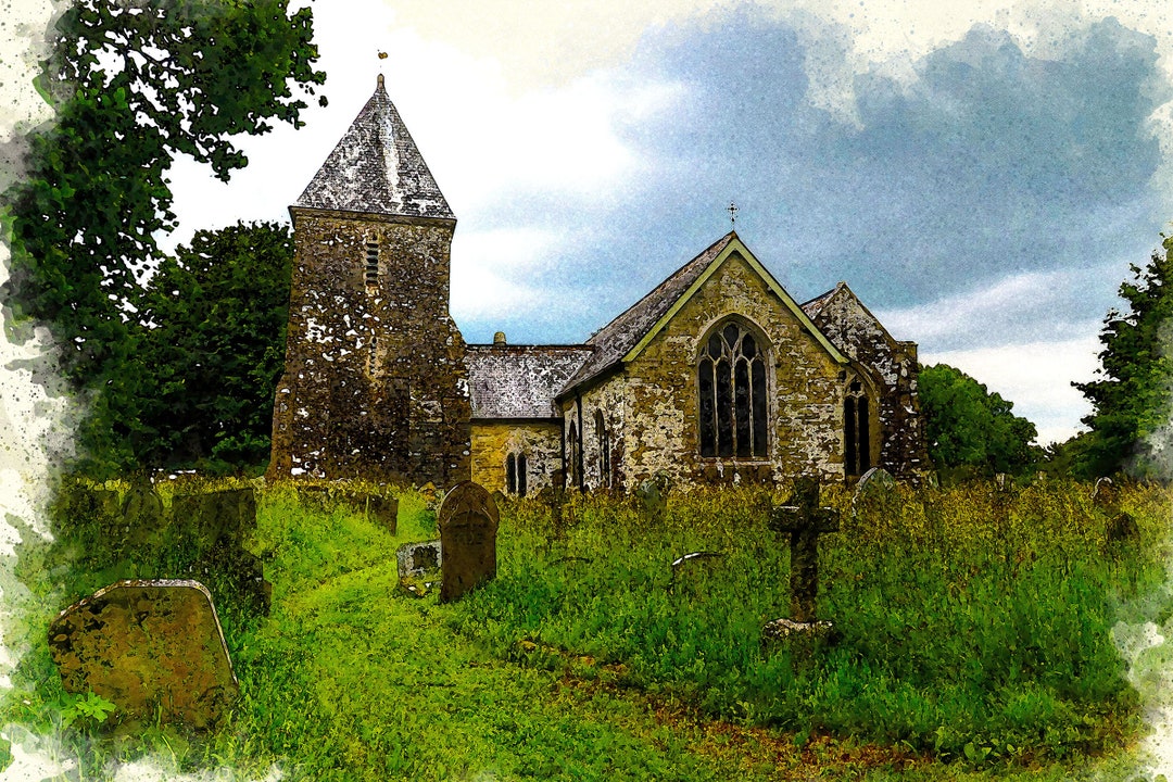 St Cuby's Britannia Series cornwall Watercolor Illustration From ...