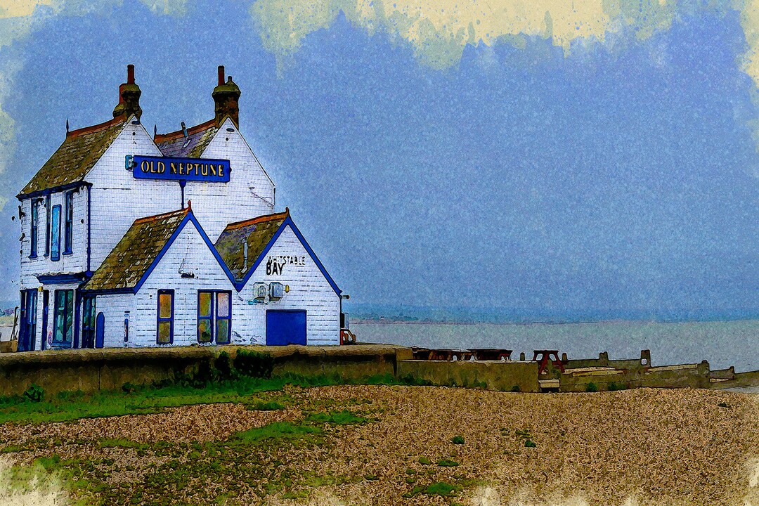The Old Neptune Britannia Series kent Watercolor Illustration From ...