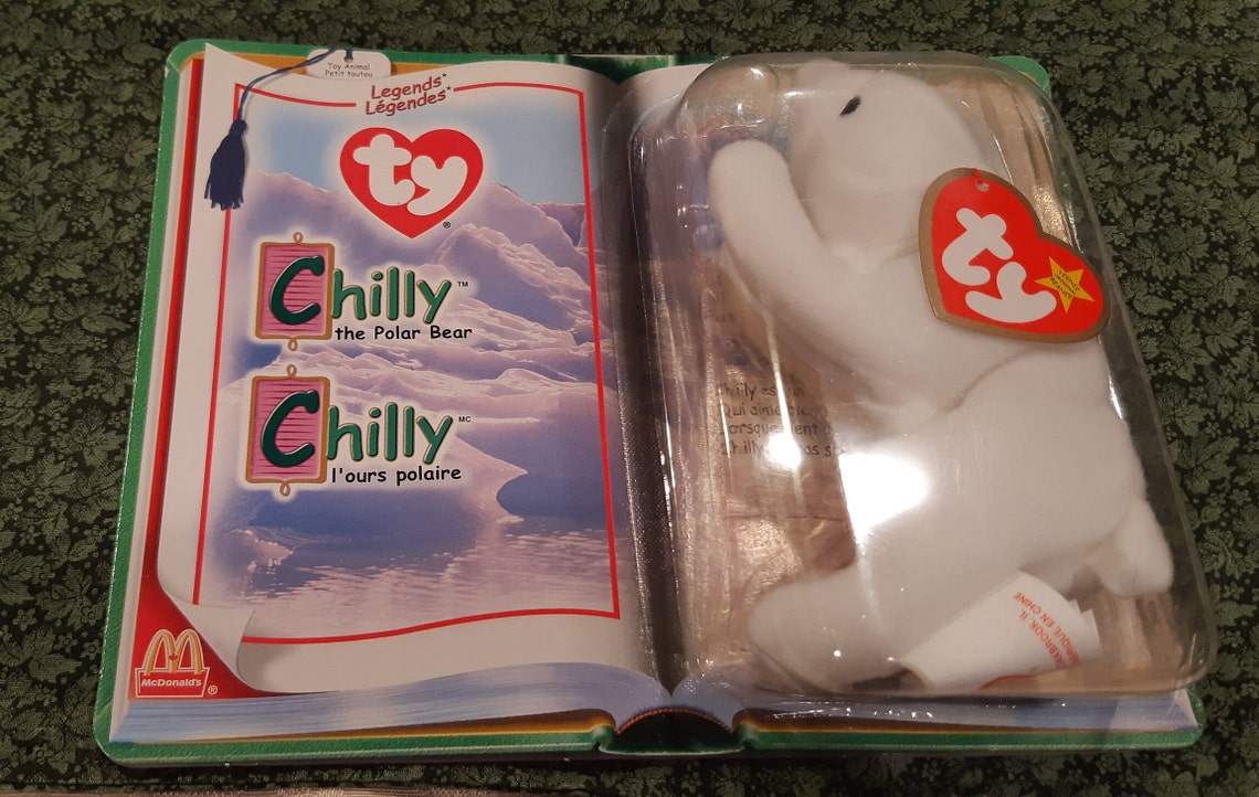 Ty Beanie Baby - Chilly the Polar Bear - New in Package Toy - Vintage ...