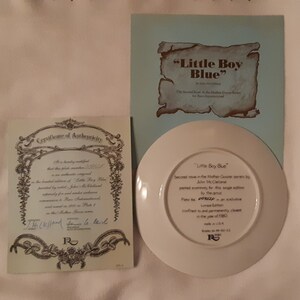 Little Boy Blue Collector Plate, Display Dish, Decorative Wall Plate ...