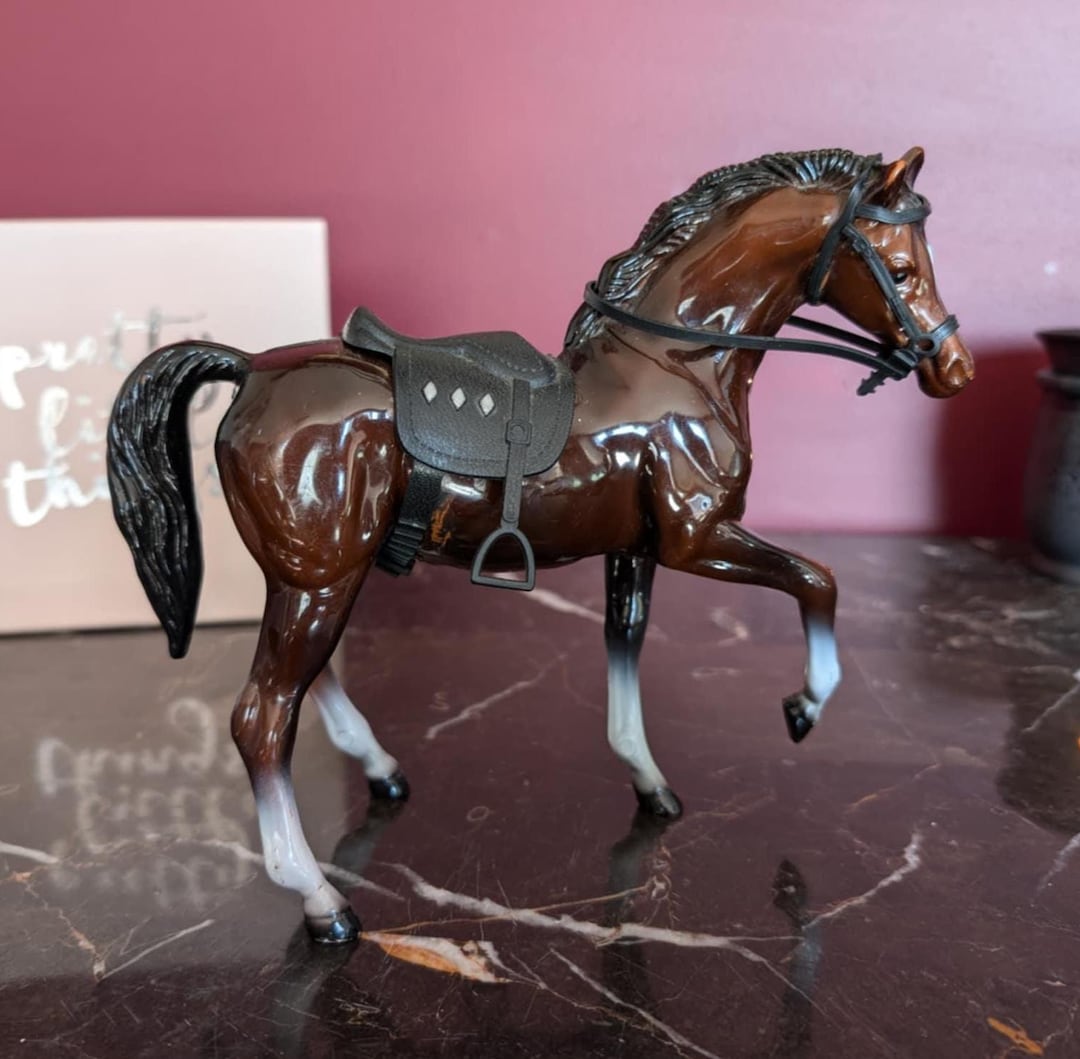 Vintage Madelman Chestnut Horse | 1970s Spanish Action Figure - Etsy