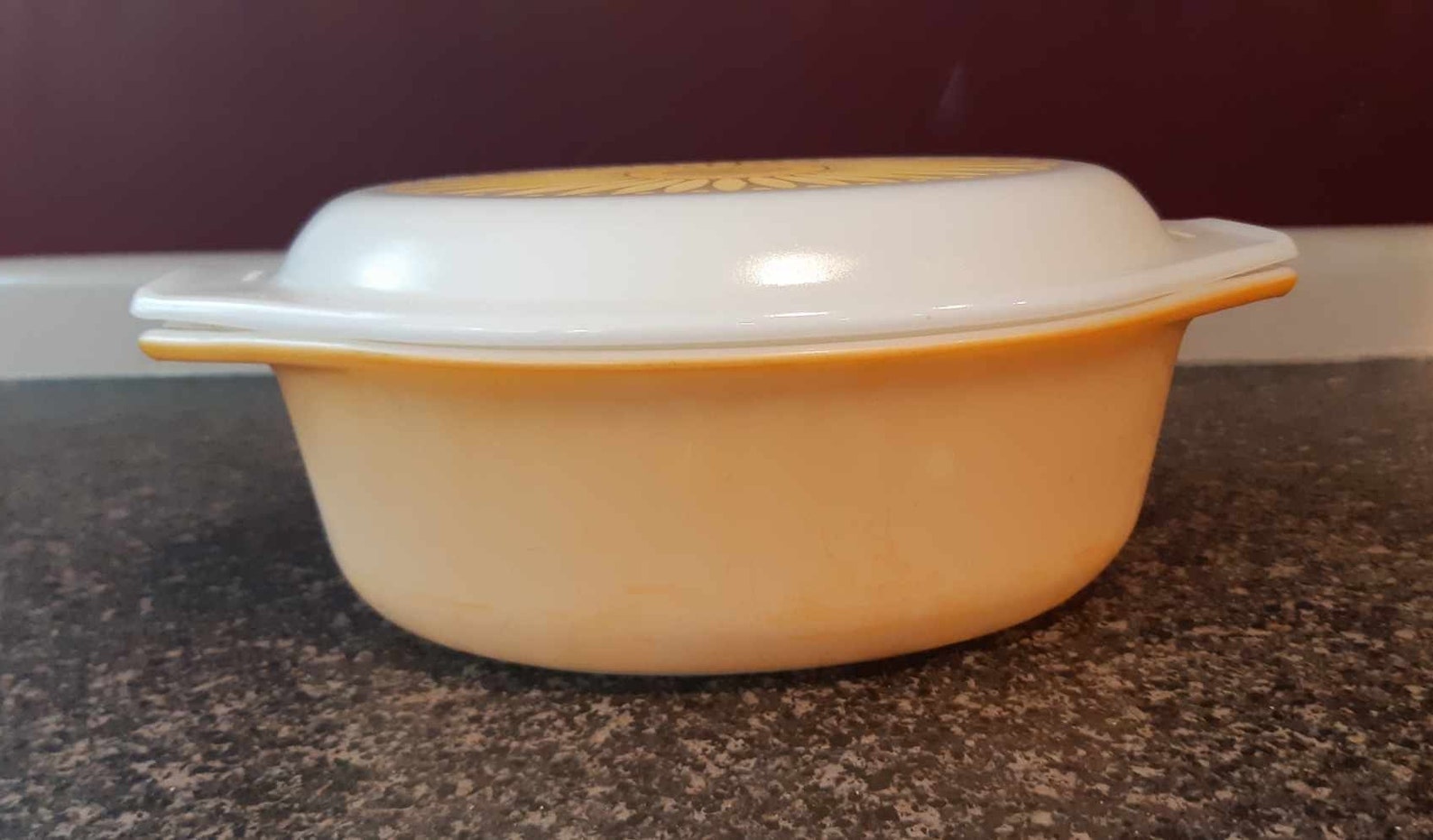 Vintage Pyrex. Sunflower Casserole Dish. Collectible Pyrex. Orange Oval ...