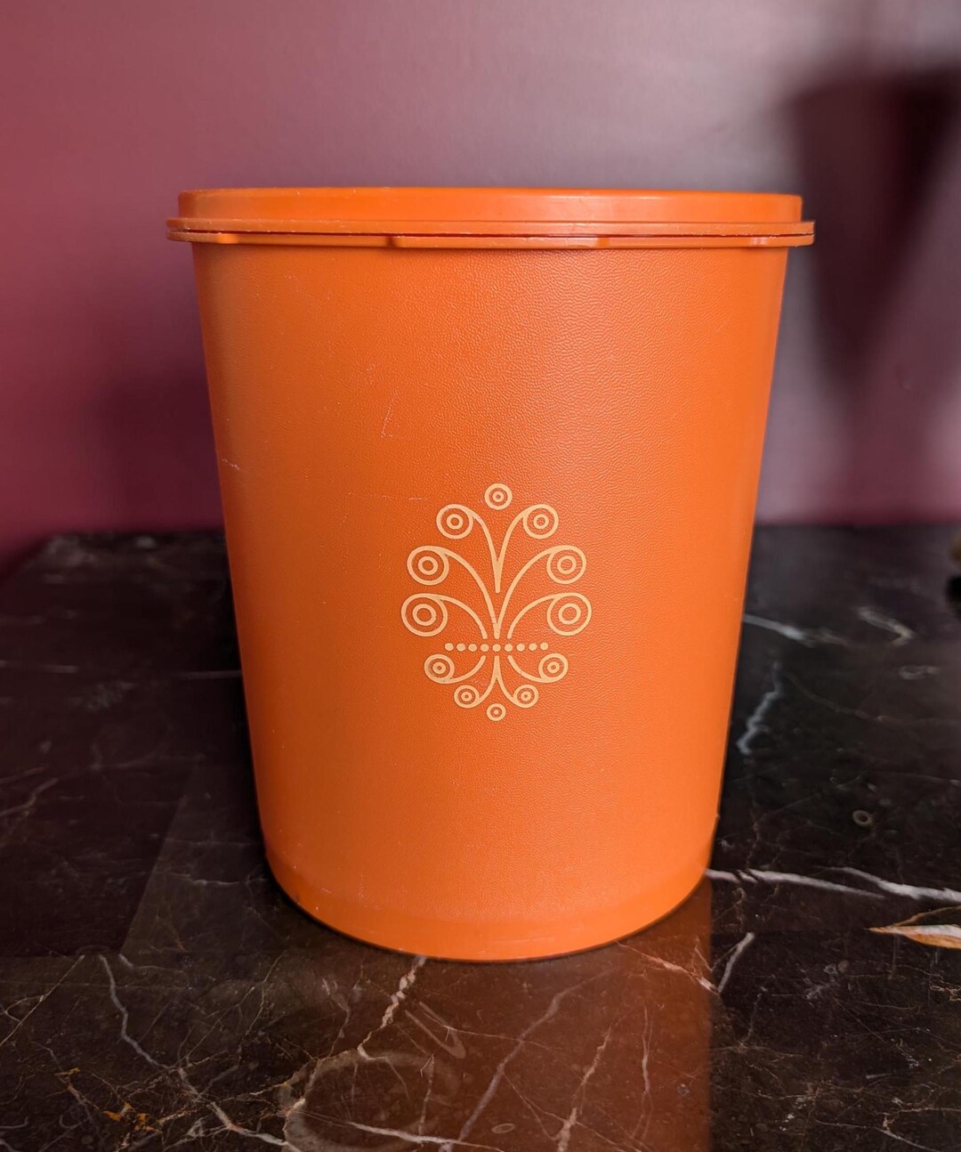 Vintage 1960's Tupperware, Orange Tupperwar Canister, Collectible ...