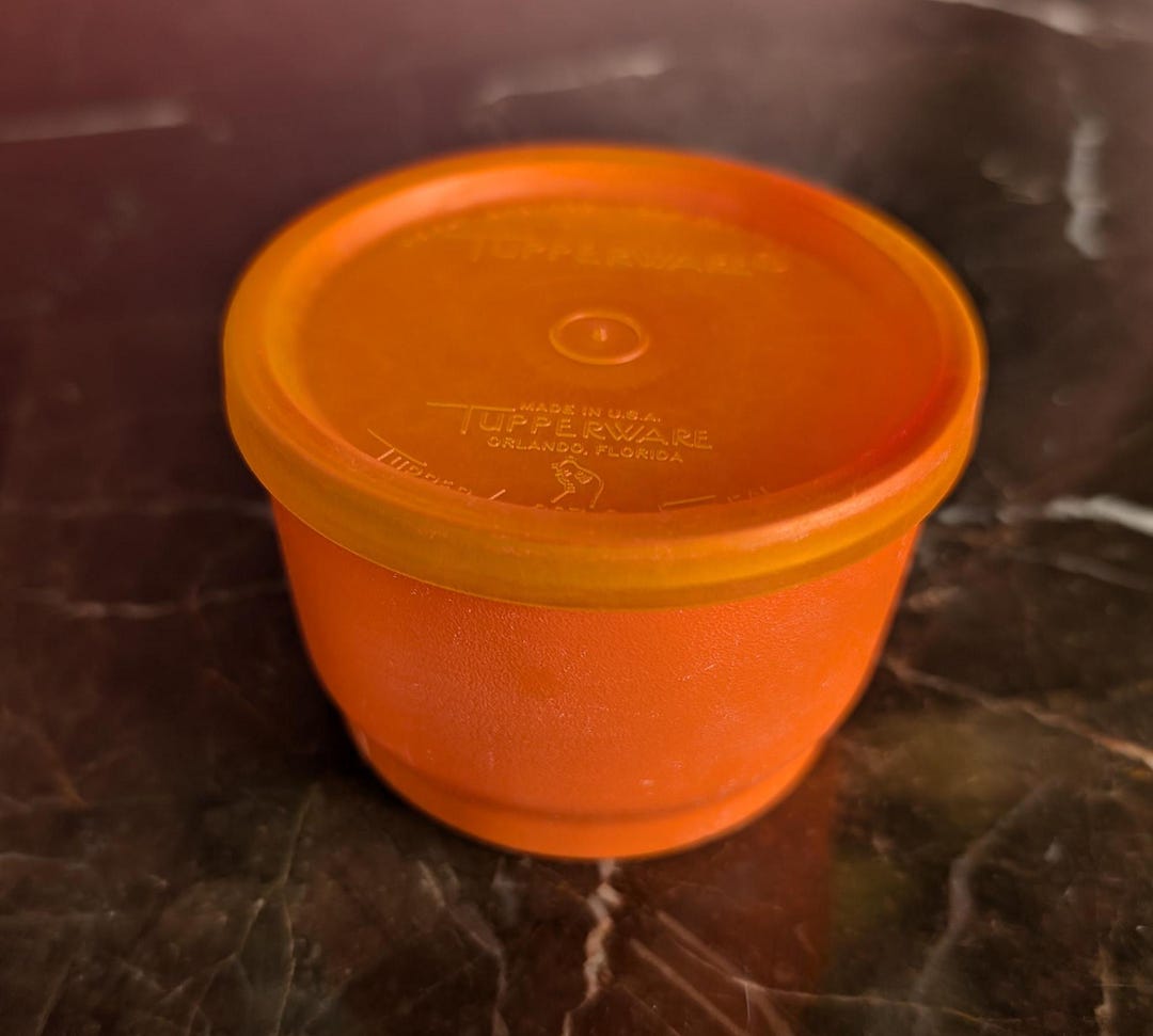 Vintage Tupperware, Orange Tupperware Container, Collectible Tupperware ...