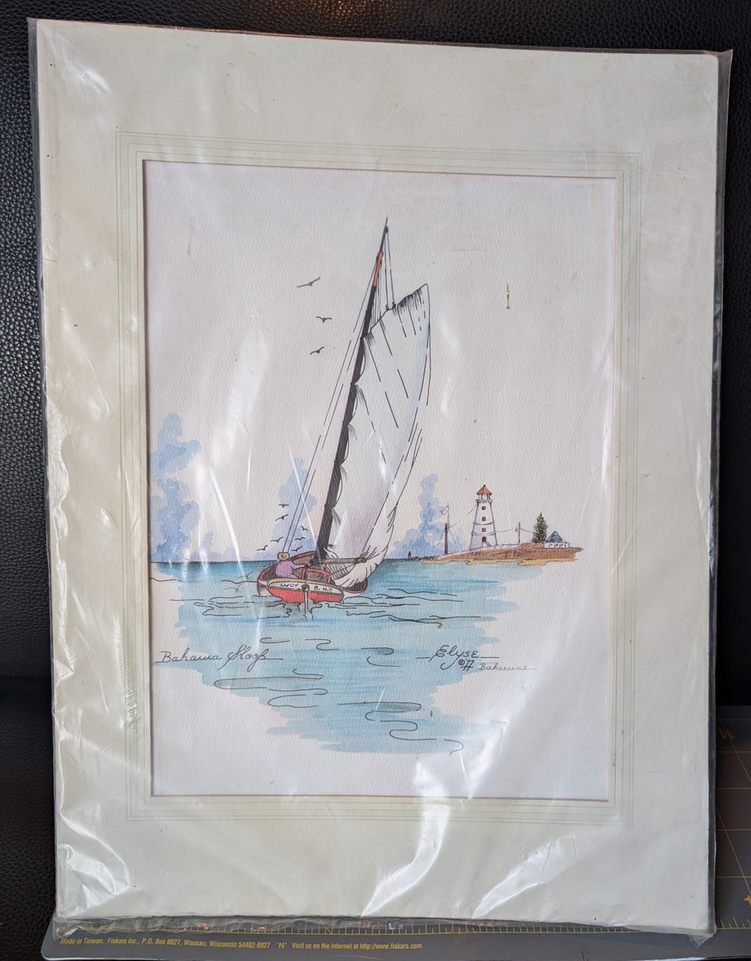 Bahama Sloop - Watercolor Art Print - Signed by Artist - Nassau Artist ...