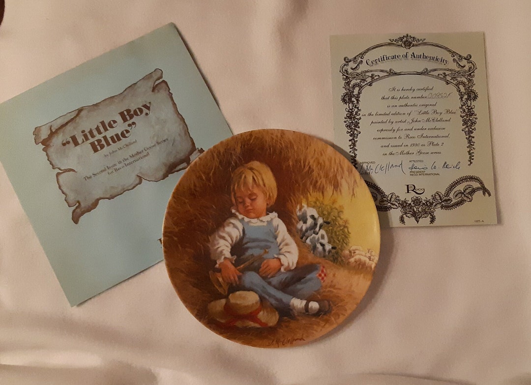 Little Boy Blue Collector Plate, Display Dish, Decorative Wall Plate ...