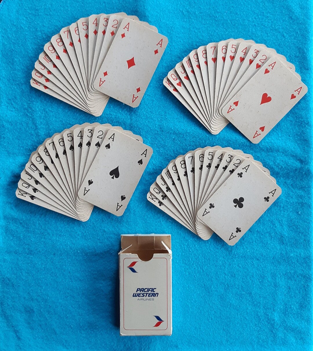 Pacific Western Airlines Cards, Vintage Deck of Cards, Airplane Playing ...