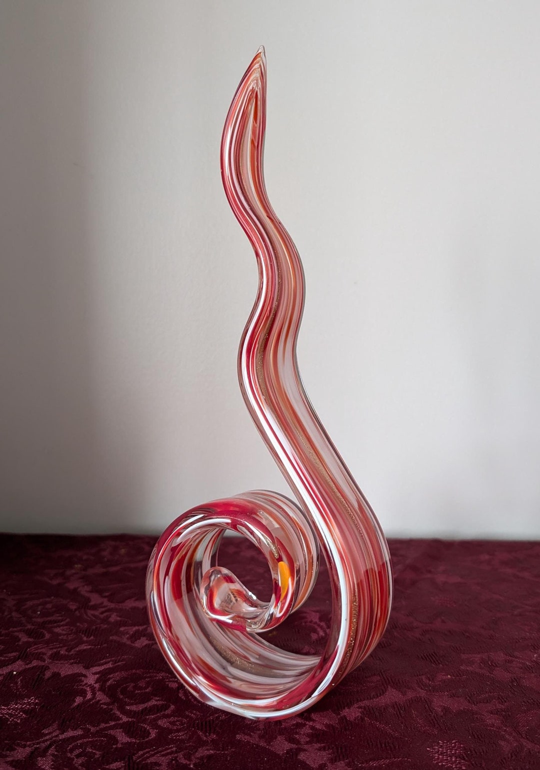 Blown Glass Art - Fire Art Sculpture - Murano Style Glass Art - Blown ...