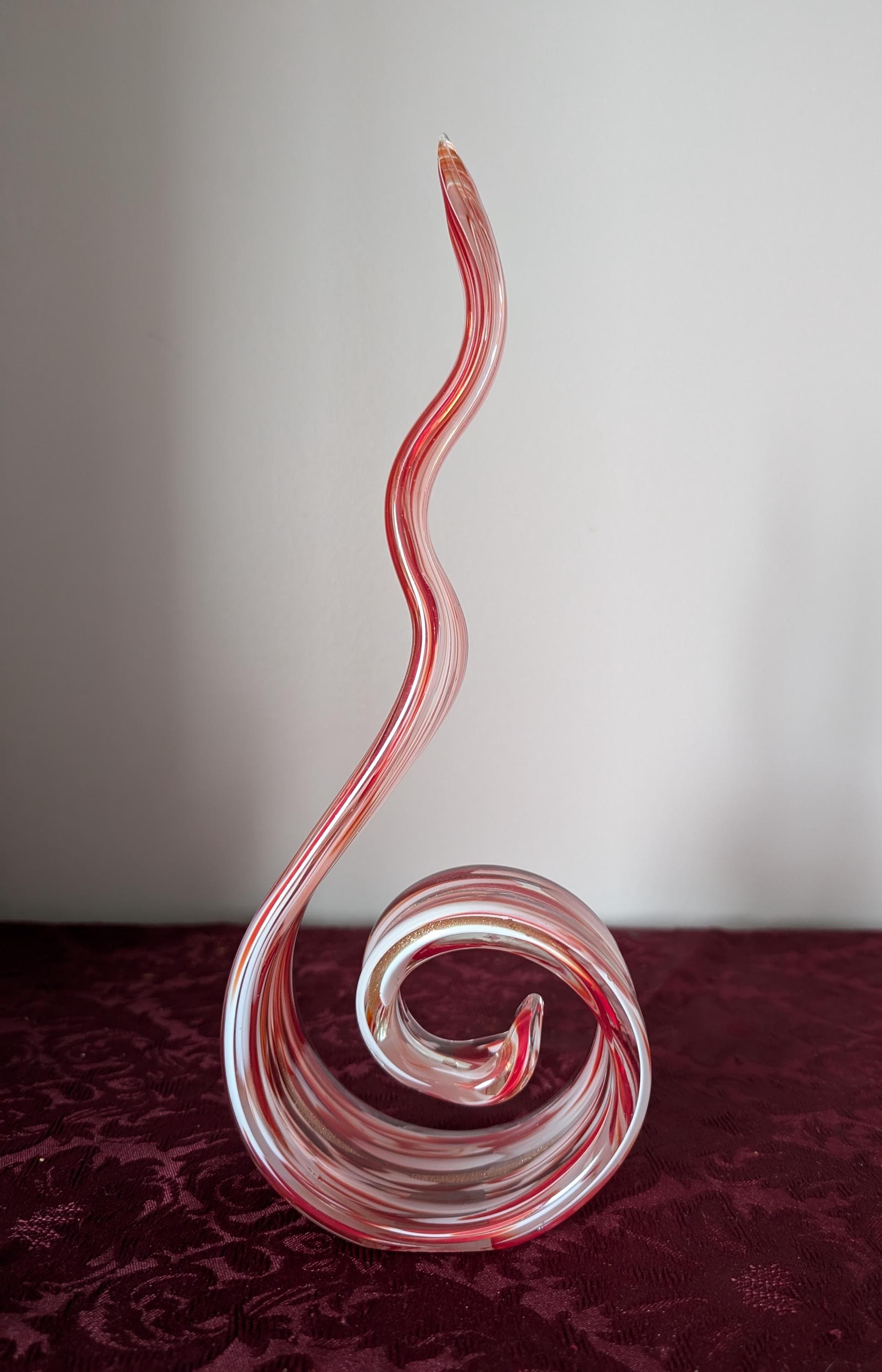 Blown Glass Art Fire Art Sculpture Murano Style Glass Art Blown Glass ...